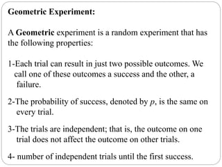Geometric probability distribution | PPT
