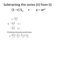 Geometric progression(g.p) | PPTX