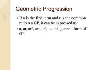 Geometric progressions | PPTX