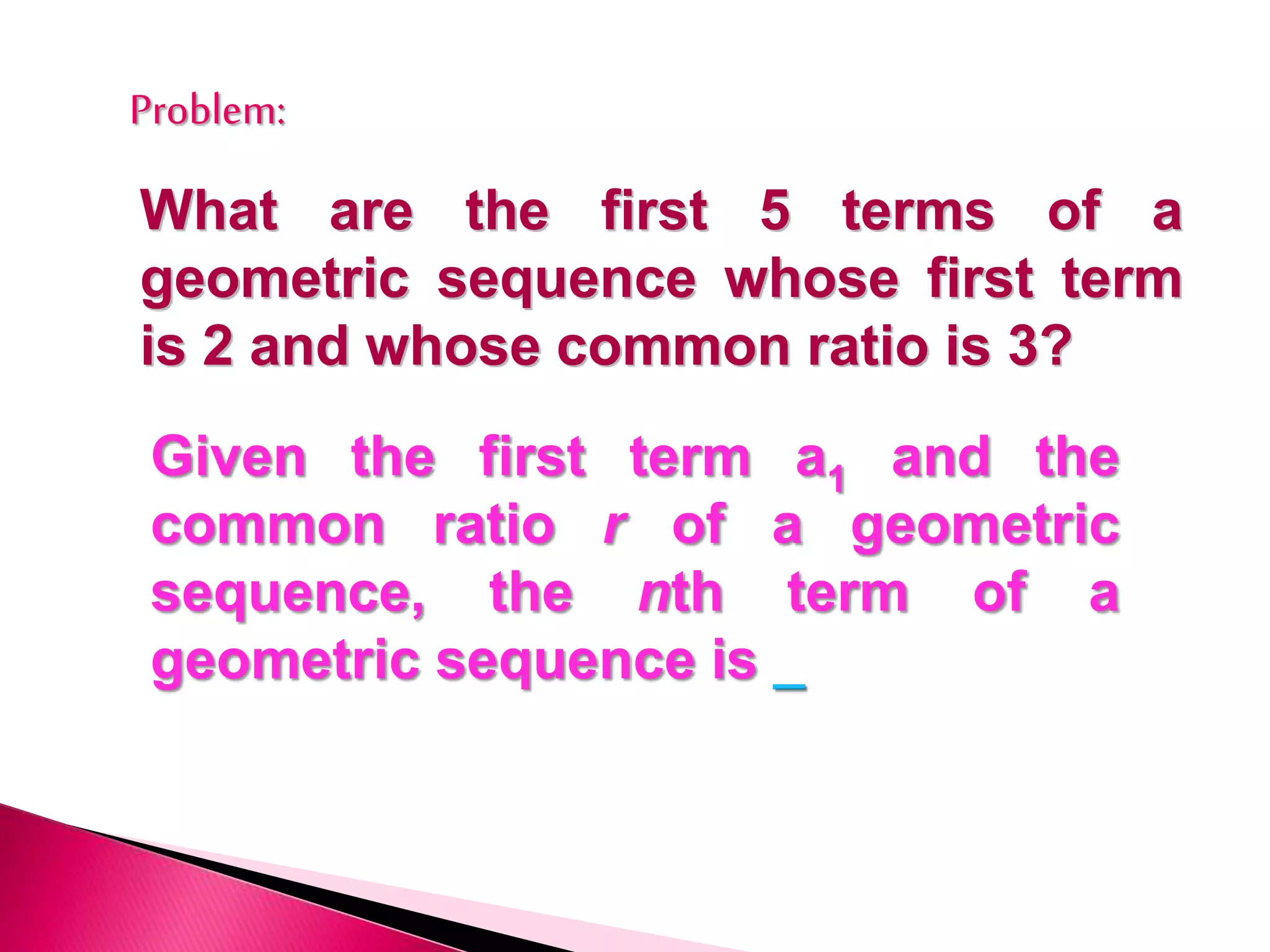 Geometric Sequence | PPTX
