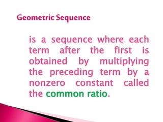 Geometric Sequence | PPTX | Physics | Science