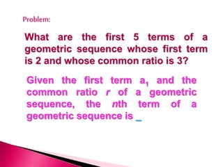 Geometric Sequence | PPTX