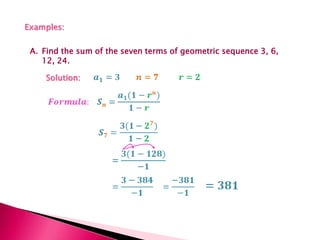 Geometric Sequence Examples