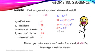 Geometric sequence and Series | PPTX