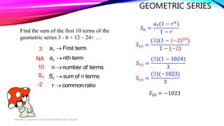 Geometric sequence and Series | PPTX