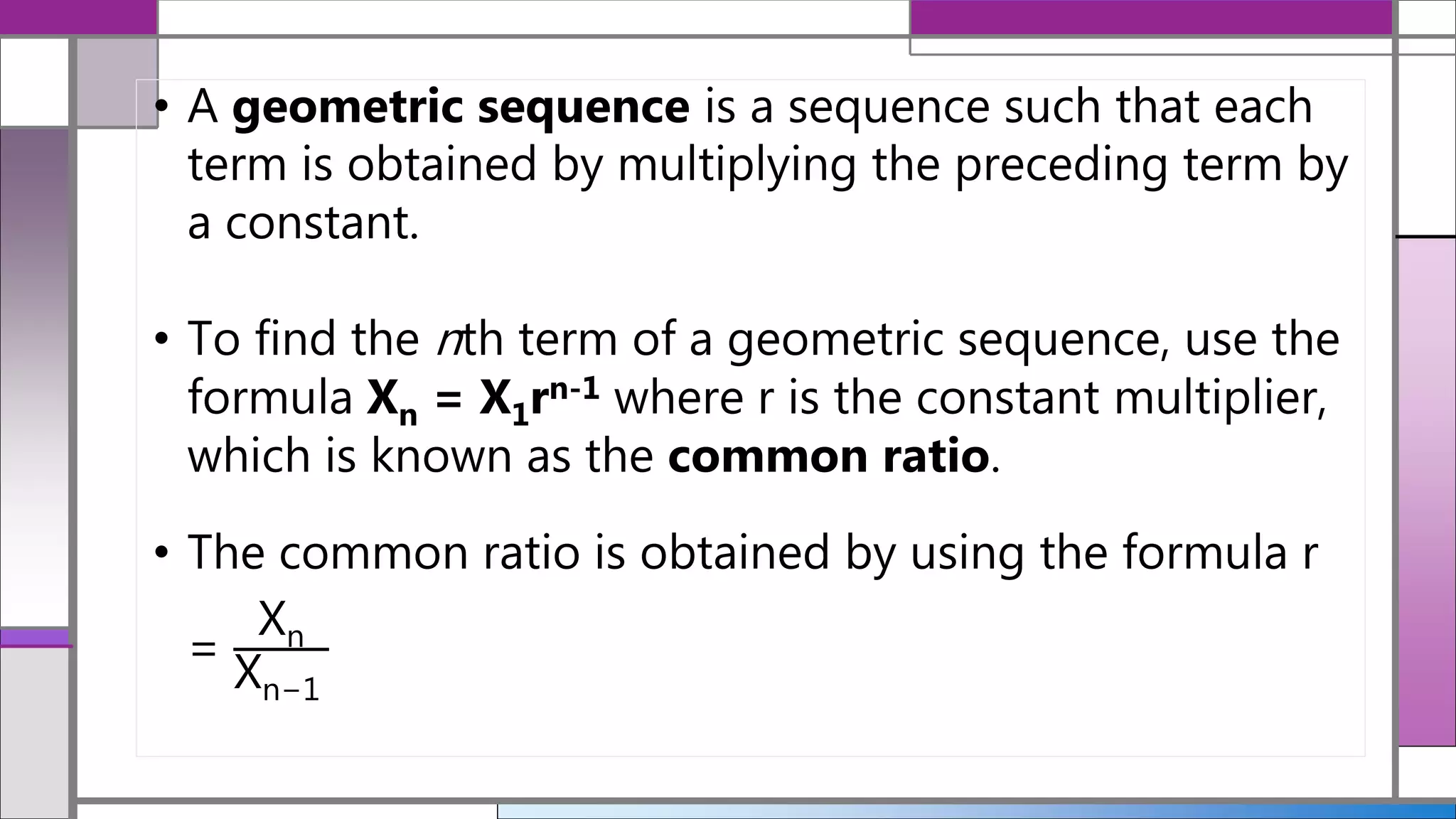 Geometric sequence | PPTX
