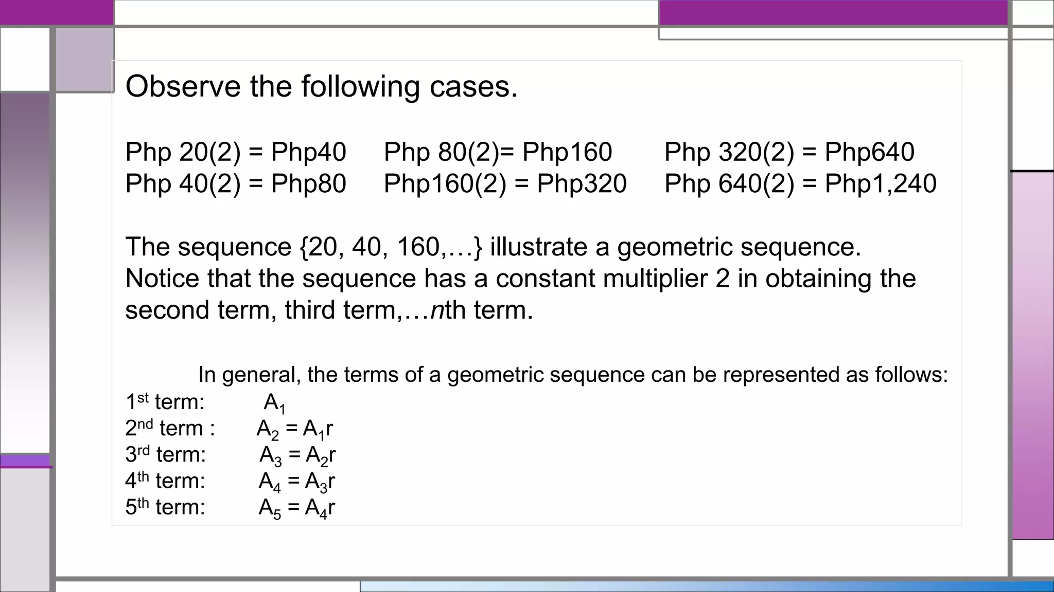Geometric sequence | PPTX