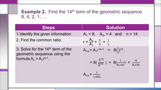 Geometric sequence | PPTX