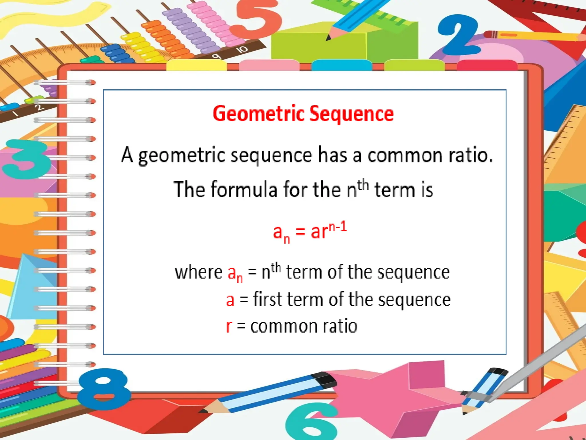 Geometric sequence problems sets and tasks | PPT