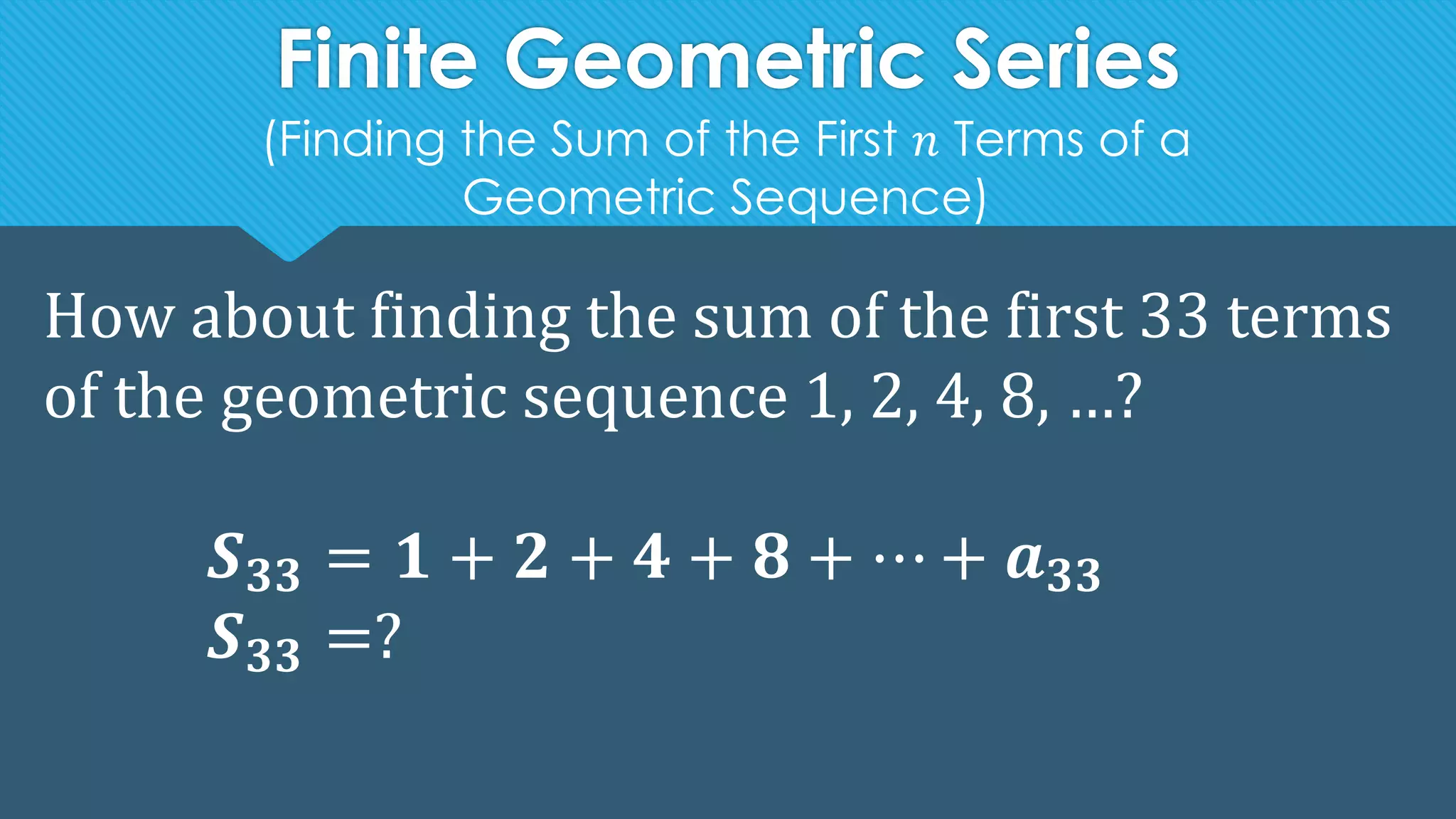 Geometric Sequence Ppt 