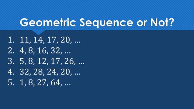 Geometric Sequence | PPT