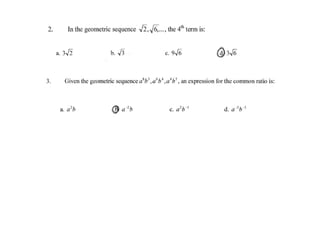 Geometric Sequence Answers | PDF