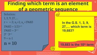geometric sequence final.pptx Sequence and patterns | PPTX