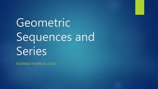 Geometric sequences and series | PPT