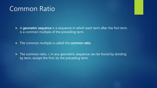 Geometric sequences and series | PPT