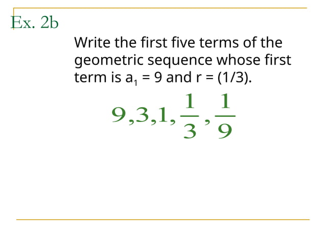 Geometric Sequences and Series for Math class | PPT