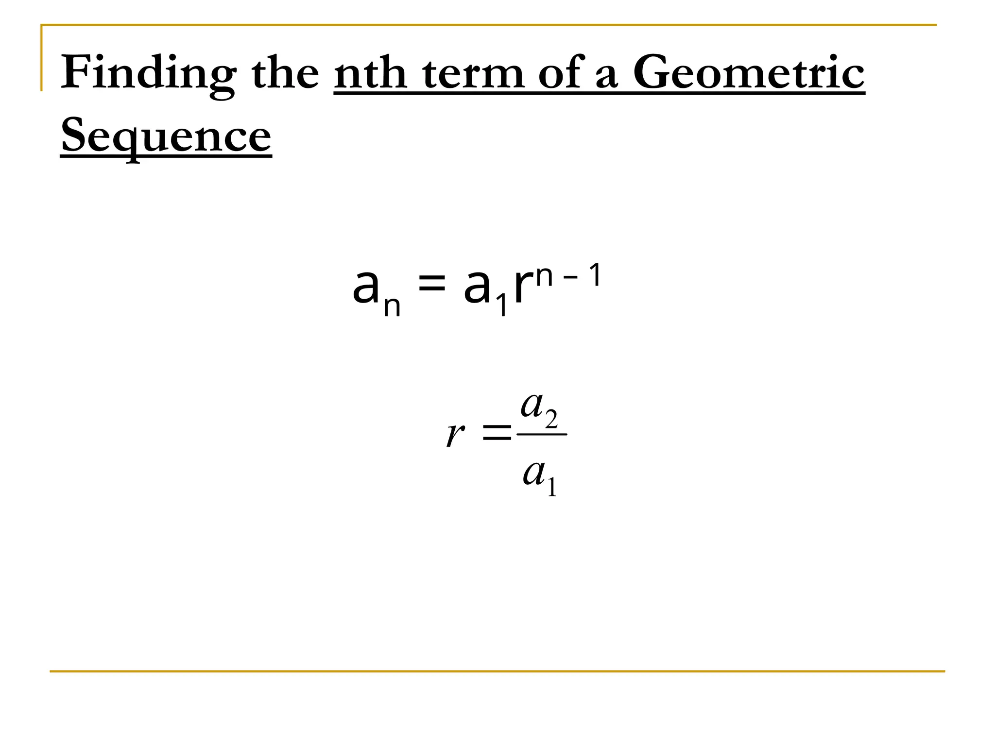 Geometric Sequences and Series for Grade 10 students .ppt