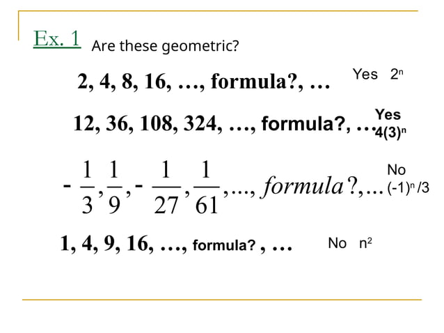 Geometric Sequences and Series and its applications | PPT