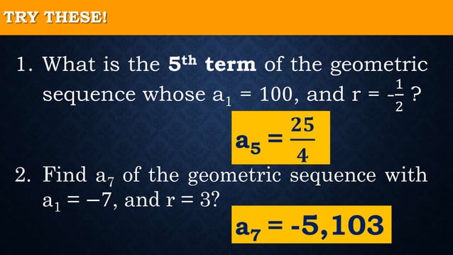Geometric Sequence & Series.pptx | Physics | Science