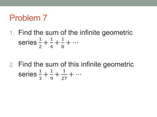 Geometric series | PPTX