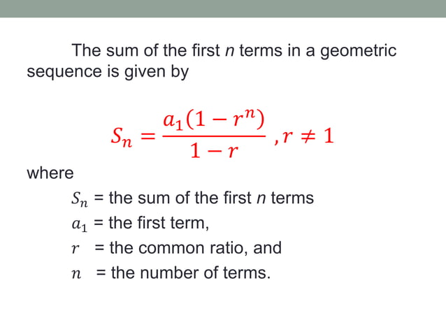 Geometric series