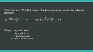 Geometric series | PPTX