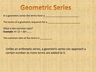 Geometric series slide share version | PPTX