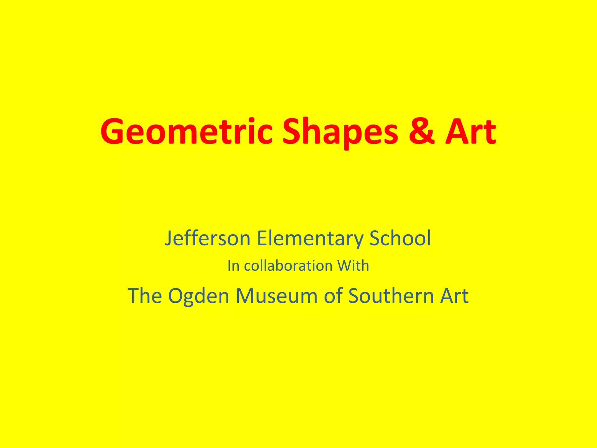 Geometric shapes & art | PPT