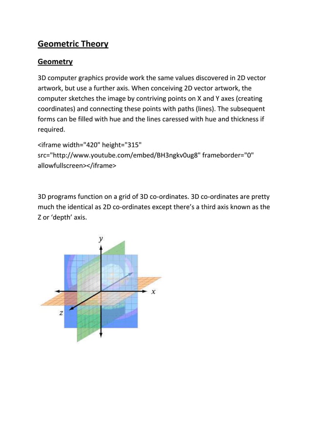 Geometric theory task 3 3 d the basics | PDF