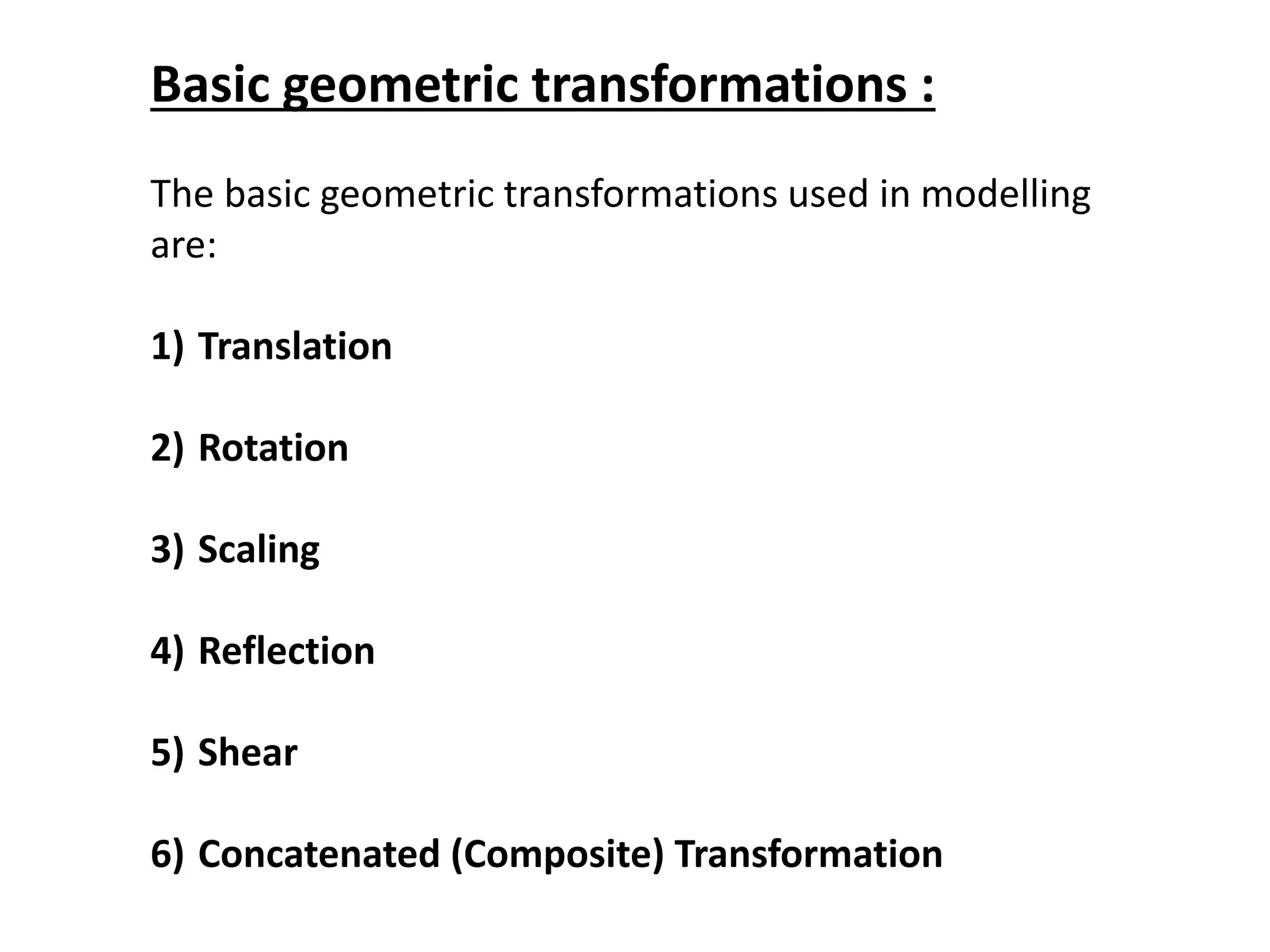 Geometric transformation | PPTX