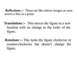 Geometric transformation | PPTX | 3-D Graphics | Computer Software and ...