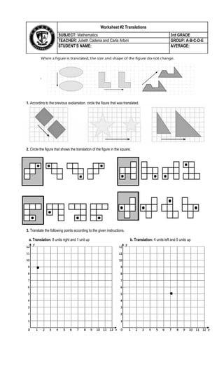 Translation worksheets | PDF