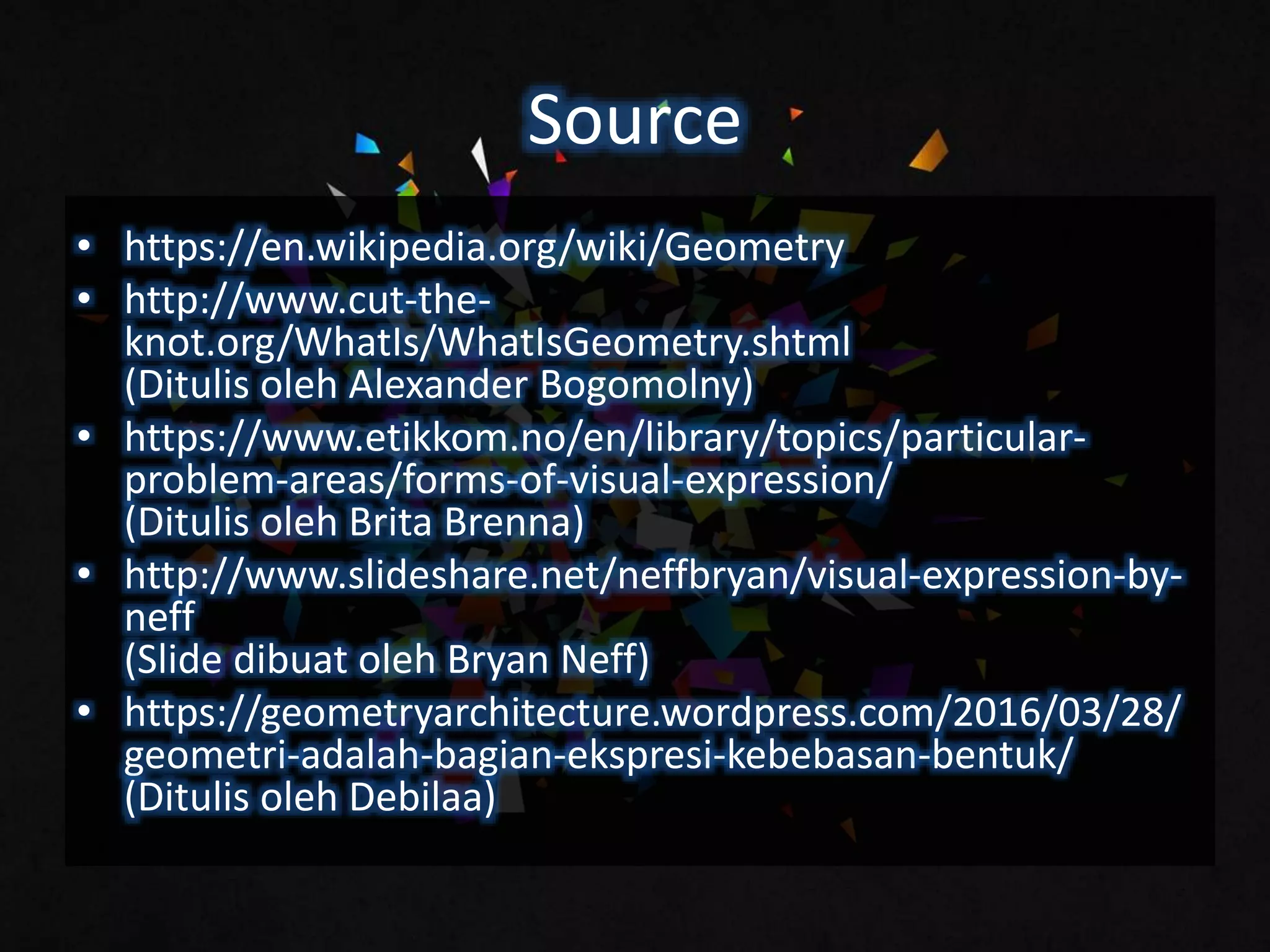 Geometri dan visual ekspresi | PPTX