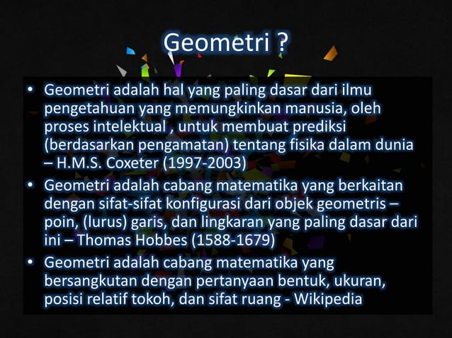 Geometri dan visual ekspresi | PPTX