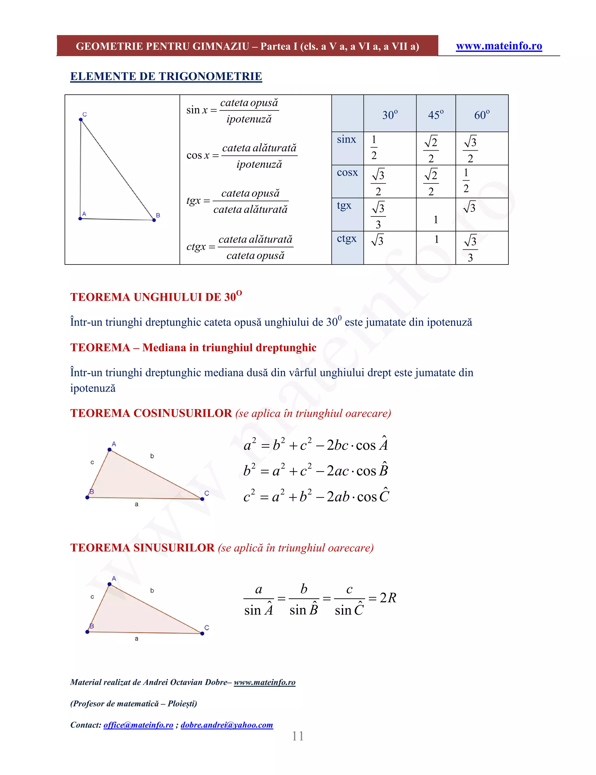 Geometrie partea 1 | PDF