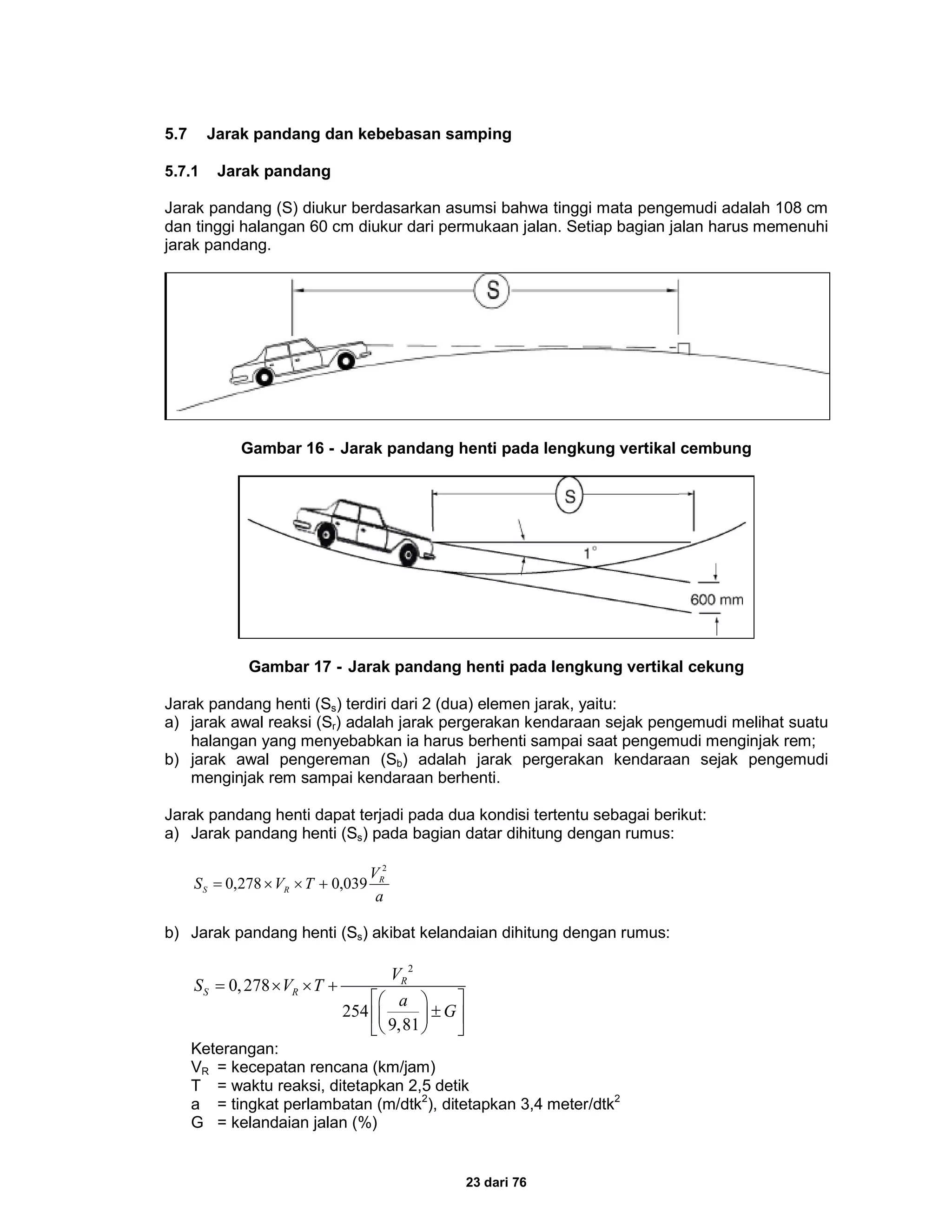 Geometri jalan bebas hambatan untuk jalan tol no 007 bm_2009 | PDF