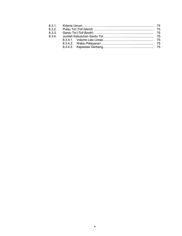 Geometri jalan bebas hambatan untuk jalan tol no 007 bm_2009 | PDF