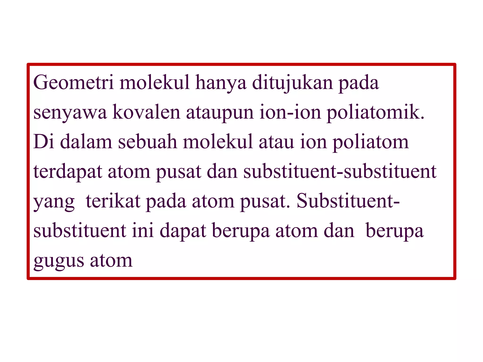 Geometri molekul vespr | PPTX