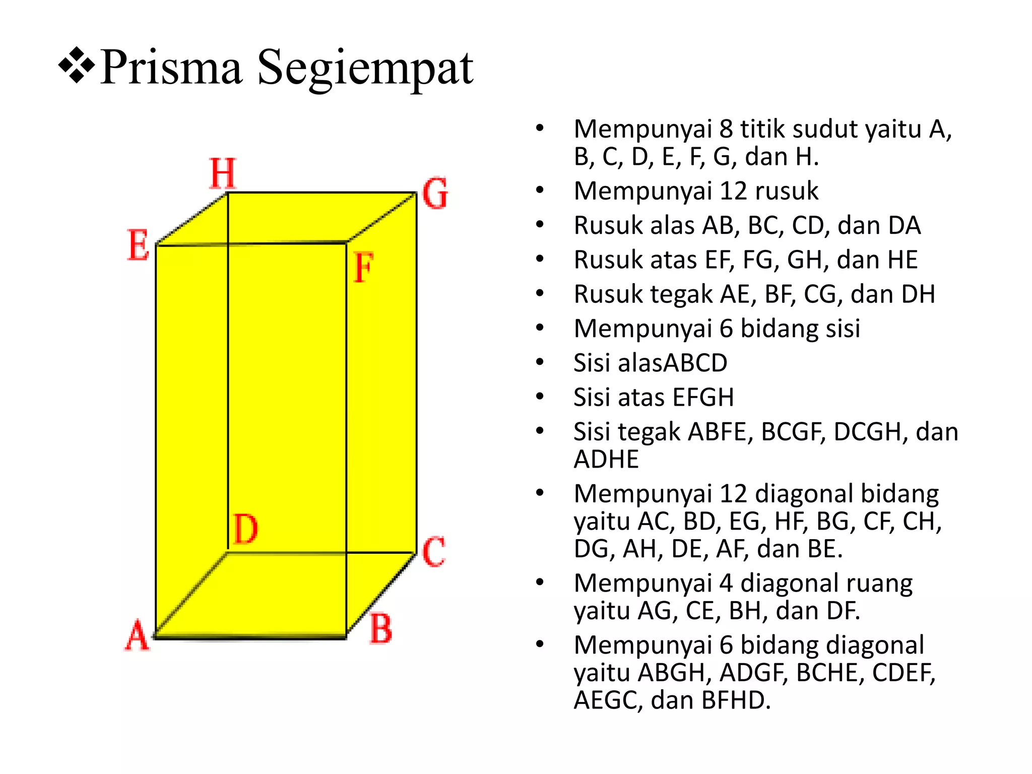 Geometri Bangun Ruang Prisma | PPTX