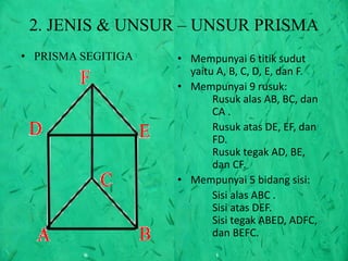 Geometri Bangun Ruang Prisma | PPTX