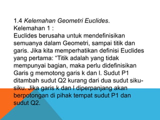 GEOMETRI SEBAGAI SISTEM DEDUKTIF, POSTULAT KESEJAJARAN EUCLIDES.pptx