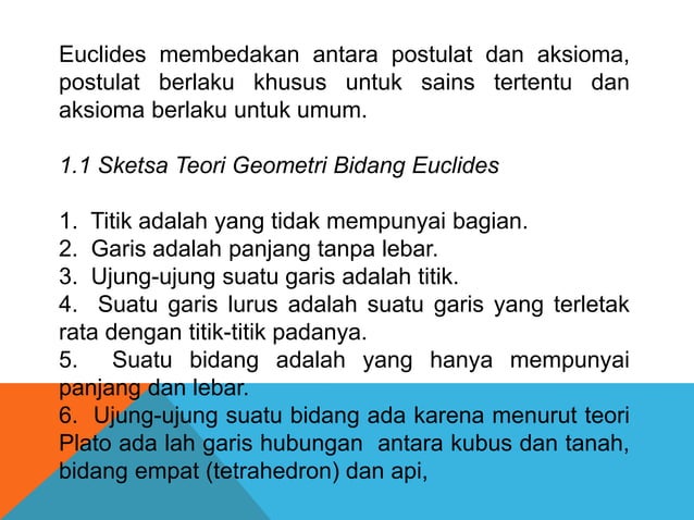 GEOMETRI SEBAGAI SISTEM DEDUKTIF, POSTULAT KESEJAJARAN EUCLIDES.pptx