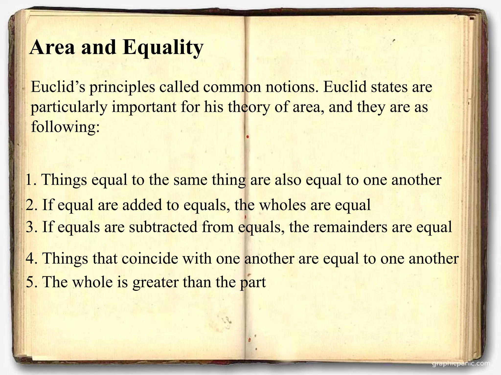 Geometry: Area and Equality & The Pythagorean Theorem Revisited | PPTX