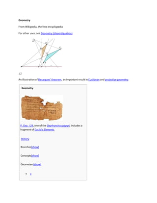 Geometry | DOCX | Geography | Science