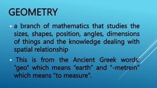 GEOMETRY-(Introduction/Important Terms/Examples) | PPTX