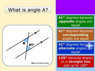 Geometry -angles_-_parallel_lines_and_angle_facts_quiz | PPTX ...