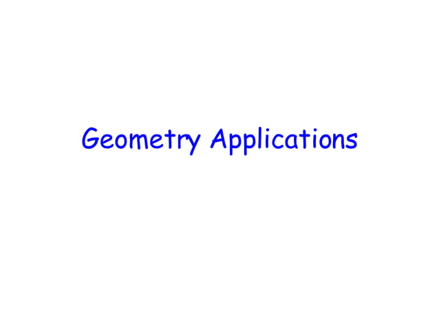 Geometry Applications | PPT