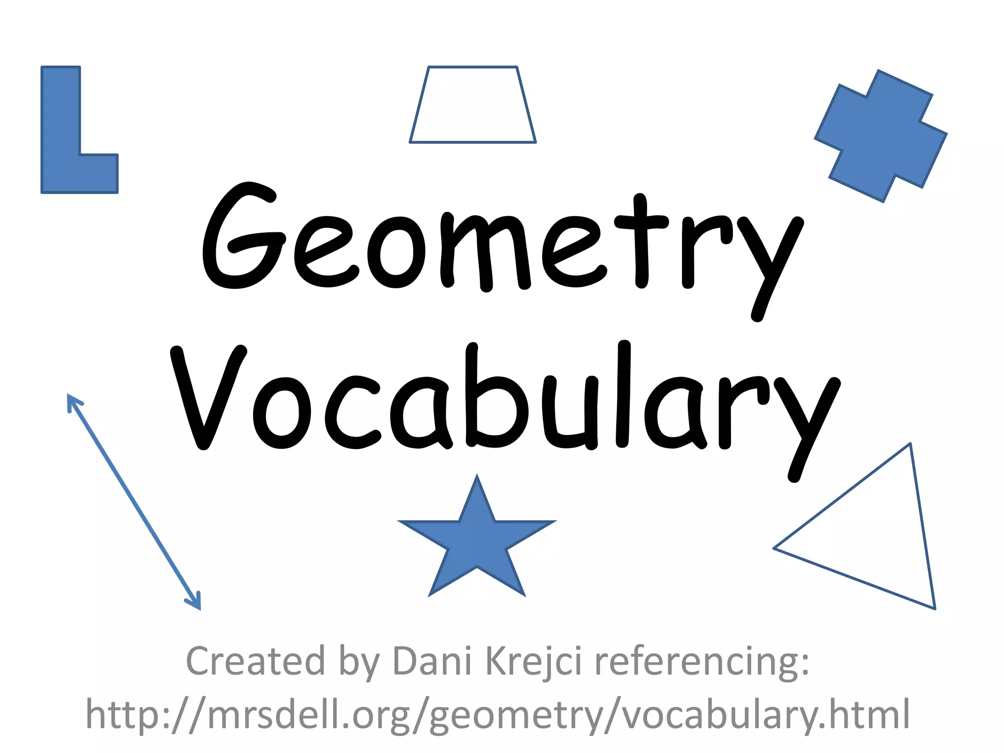 Geometry vocabulary | PDF