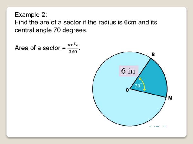 Geometry 11.6 Area of Circles Sectors and Segments.ppt | Geography ...