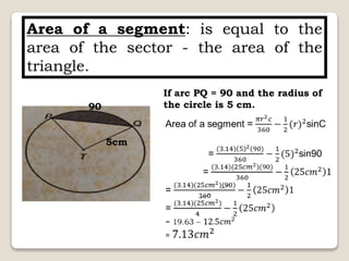Geometry 11.6 Area of Circles Sectors and Segments.ppt